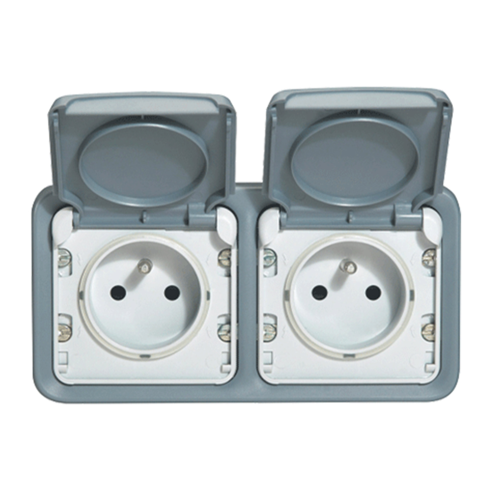 Legrand Arteor Grey Plexo box for 2x2 module use two no.s of 069580 ...