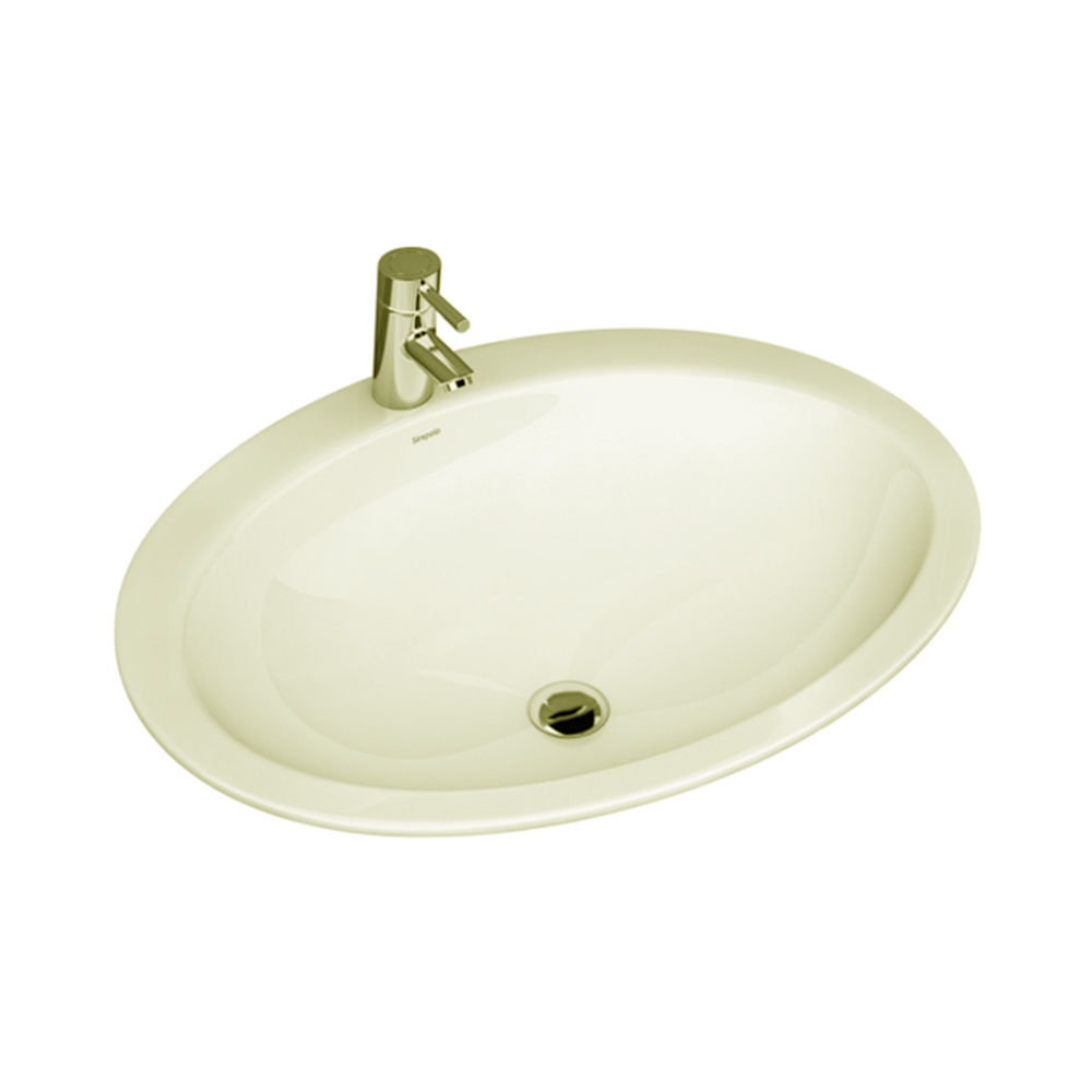 Simpolo Planet 600x475x210mm Top Counter Wash Basin Ivory | mykit | Buy ...