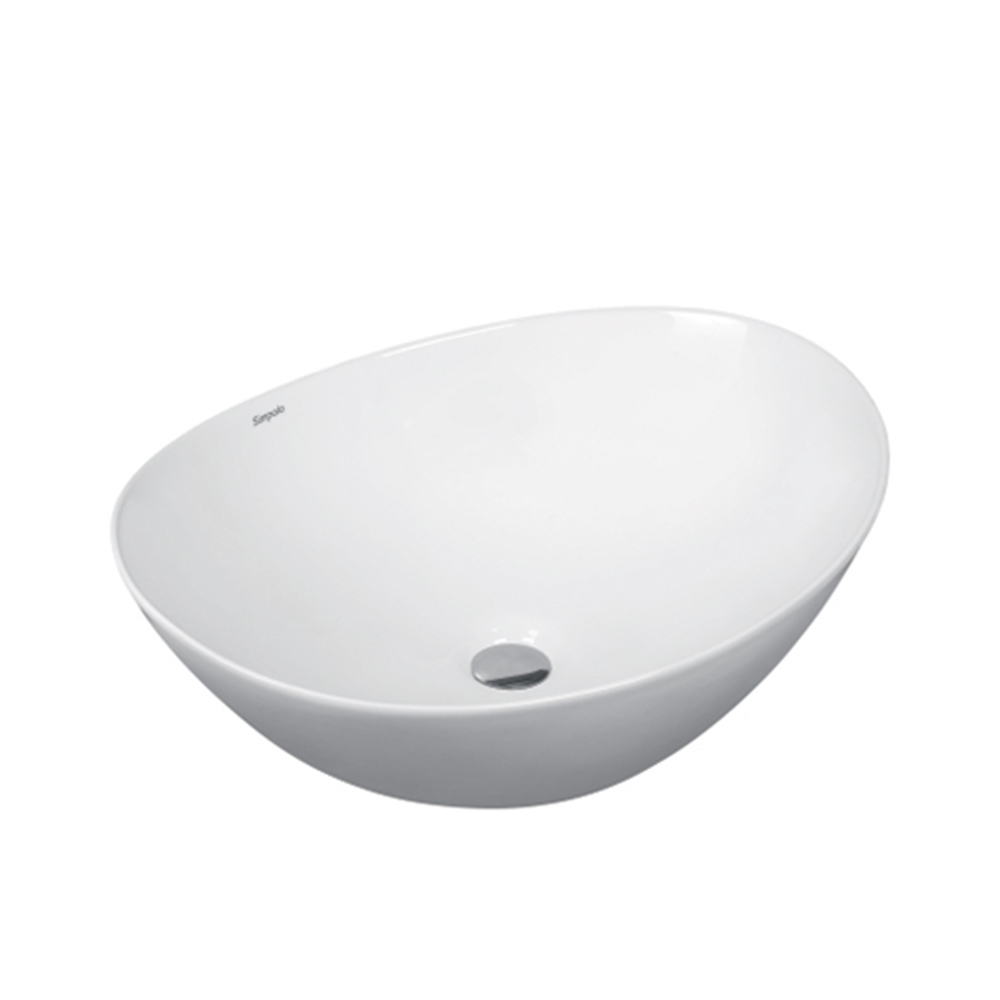 Simpolo Shallow Big 463x360x170mm Table Top Wash Basin Soft White ...