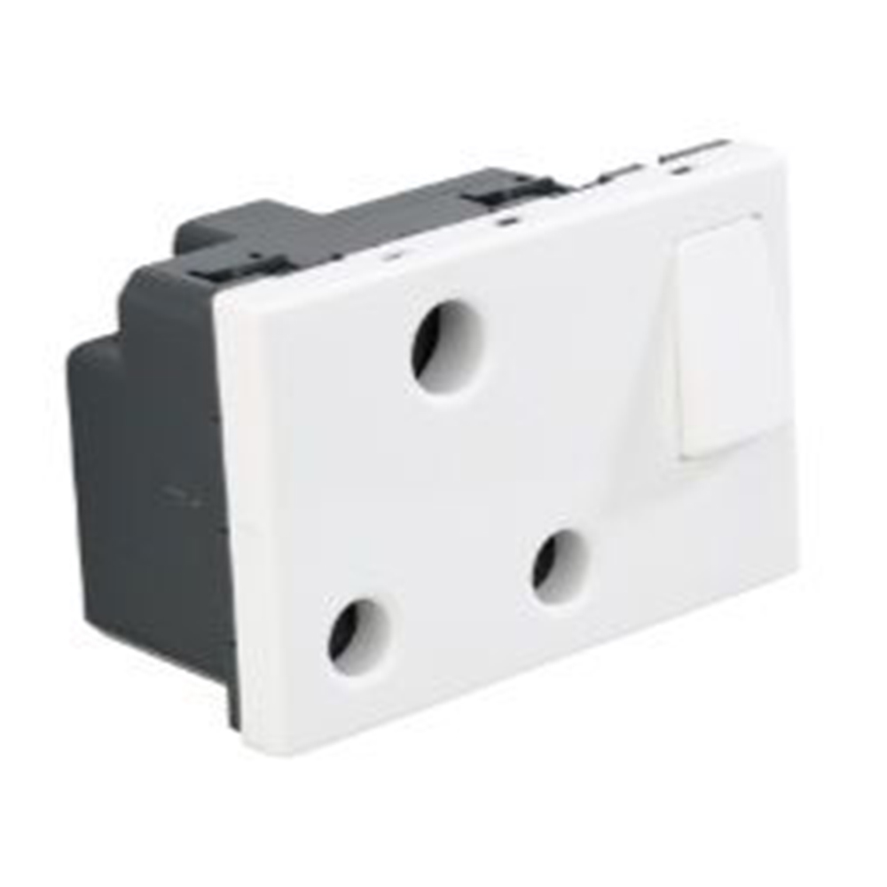 Legrand Arteor Socket with switch 16A 3 pin 2P+E Indian 3 module Square ...