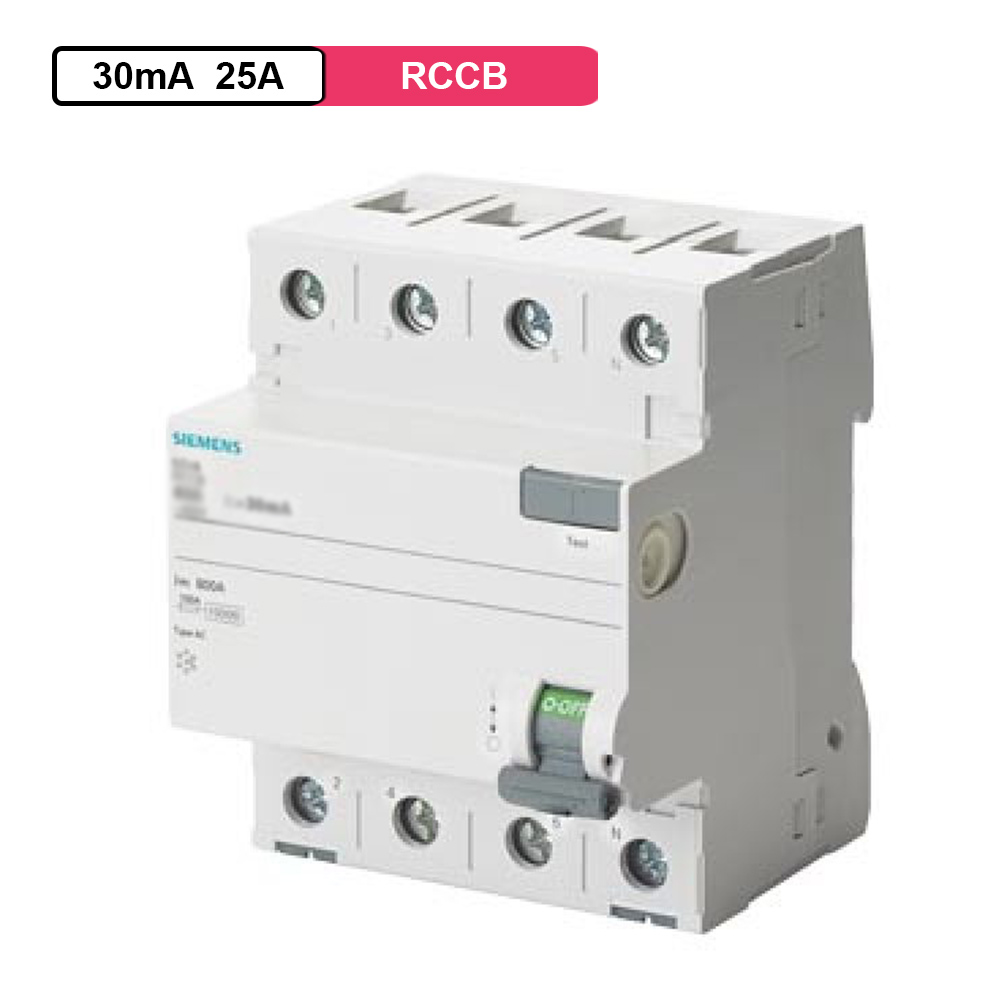 Siemens RCCB 4Pole 30mA 25A 240/415VAC 50Hz AC | mykit | Buy online | Buy Siemens, RCCB online