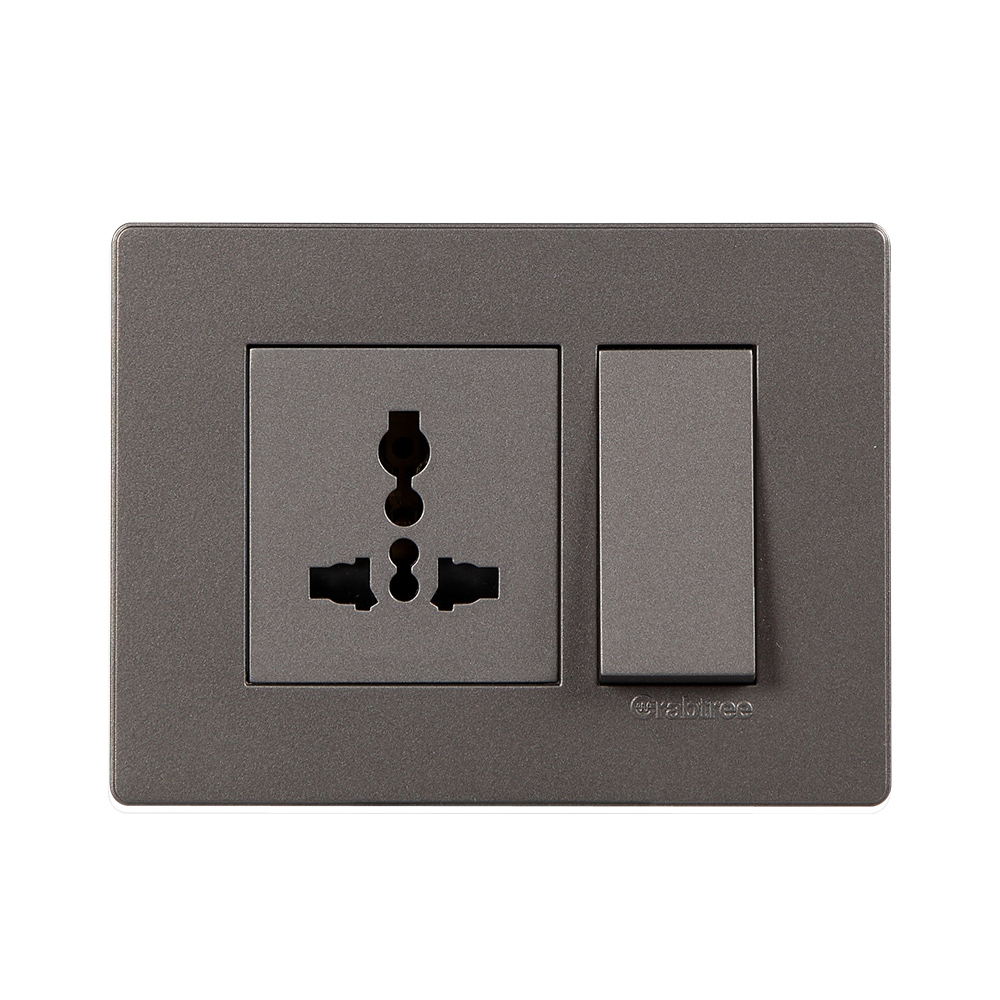 Crabtree Athena 3M PC Combined Plate Moderna Elephant Grey | mykit ...