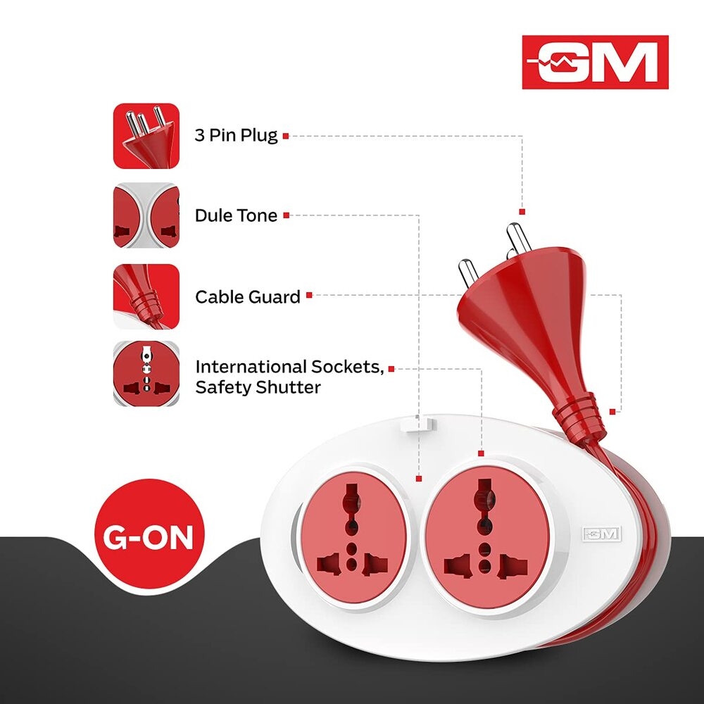 GM G-Magic G-ON Mini 3 Pin Extension Cord 1.5 Mtr | mykit | Buy online ...