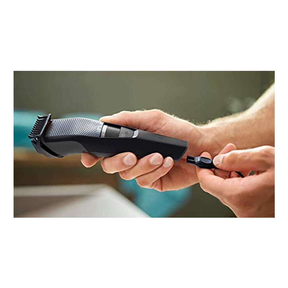 Philips Plain Black Beard Trimmer 3000 with Hair Lift&Trim Comb For Men ...