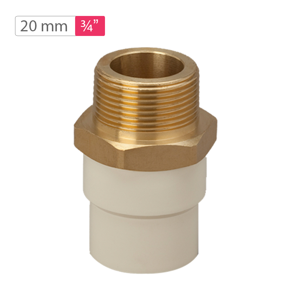 Finolex CPVC MTA Brass Insert 20mm 0.75inch | mykit | Buy online | Buy ...