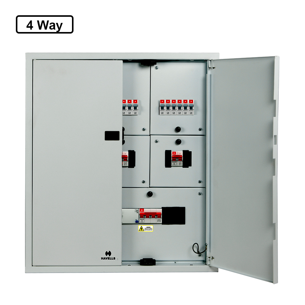 Havells 7 Segment Distribution Board Regal Grey 4Way Distriibution ...