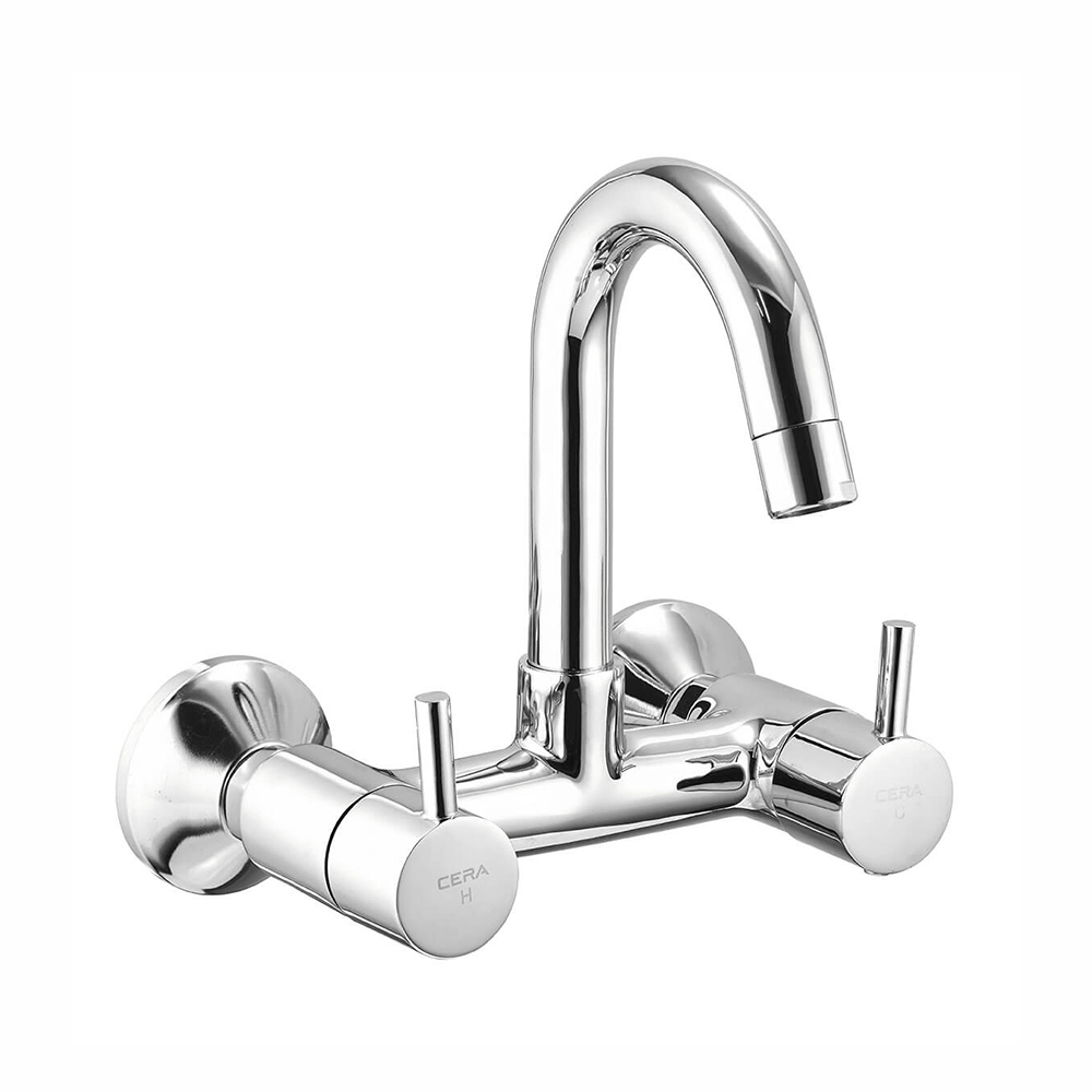 Cera Fountain Sink mixer (wall mounted) with 150 mm (6inch) long swivel ...