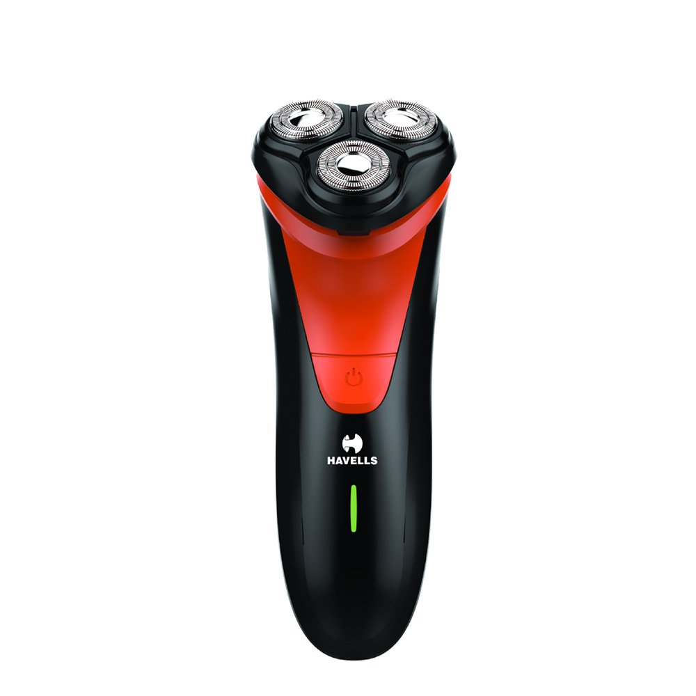 Havells Rechargeable Electric Shaver Black & Red Body Groomer | mykit ...