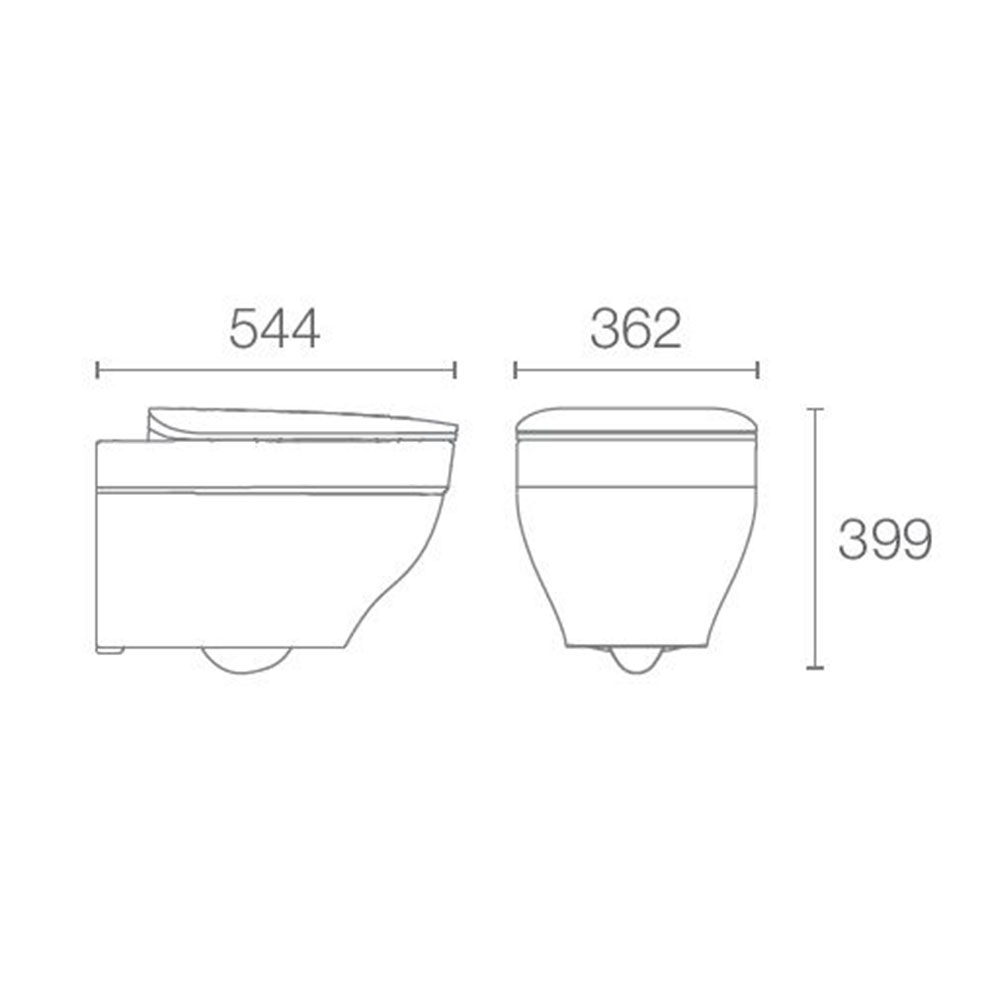 Kohler Trace Wall Hung Water Closet with Quiet Close Slim Seat Cover ...