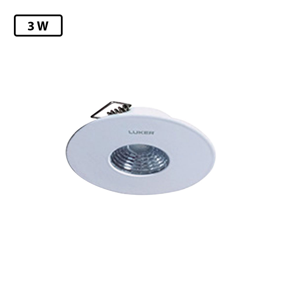Luker Downlight 3W 65x32mm with Ceiling cut out 38mm White | mykit ...