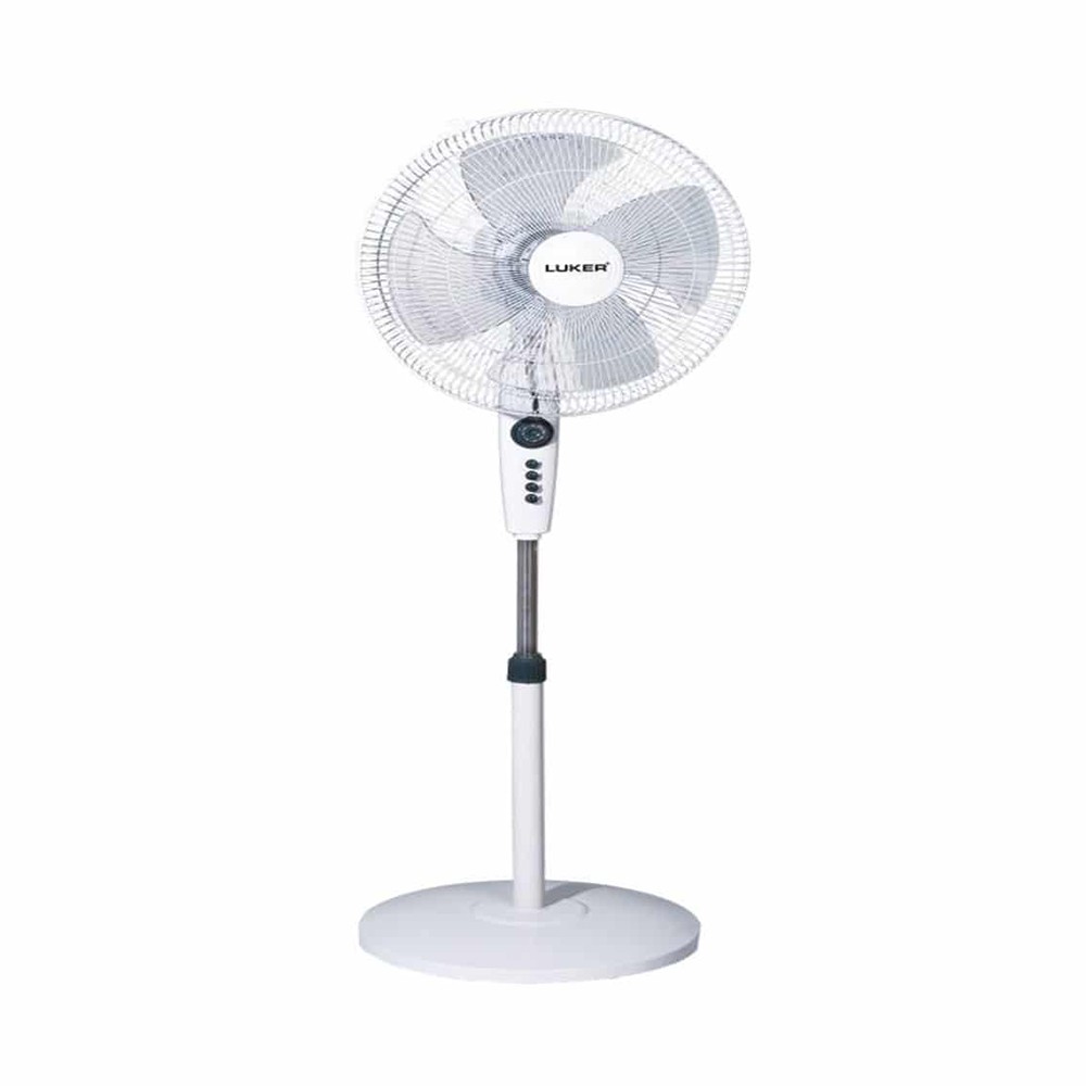 Luker Tempest 400mm 58W 1350RPM White Pedestal Fan | mykit | Buy online ...