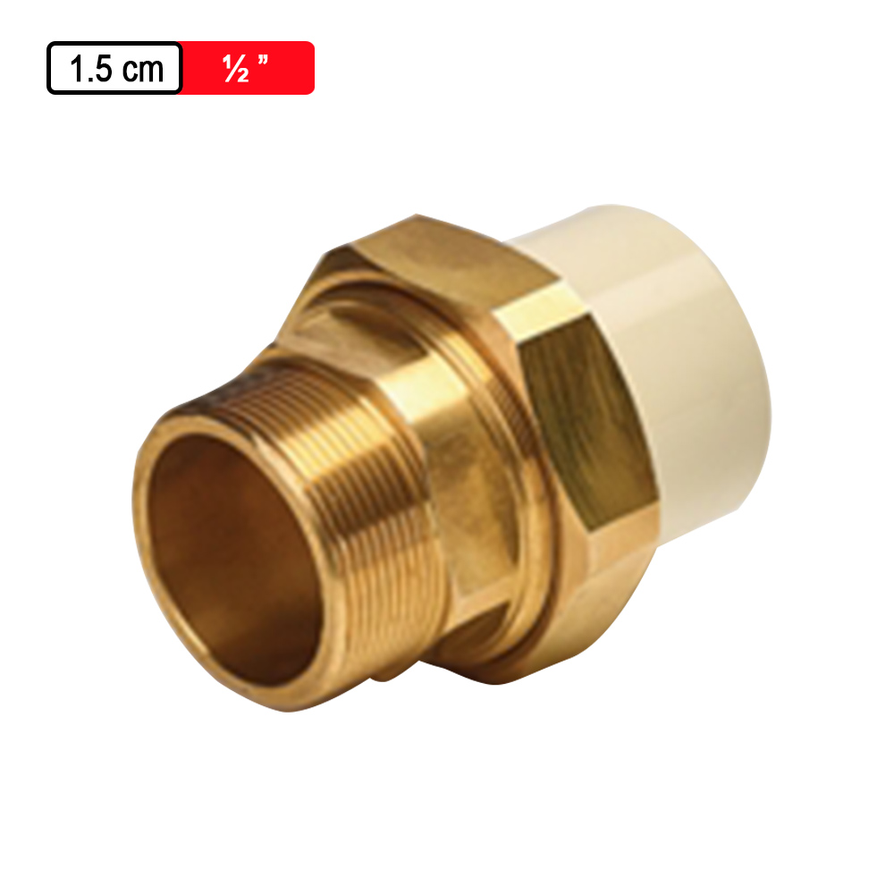 Astral CPVC Pro Copper Tube Size Male Brass Union 1.5cm .5inch | mykit ...