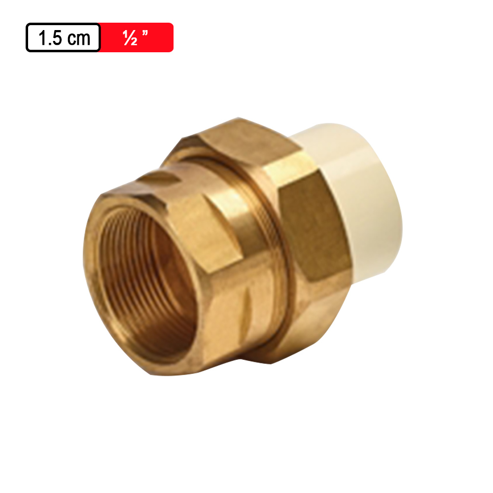 Astral CPVC Pro Copper Tube Size Female Brass Union 1.5cm .5inch ...