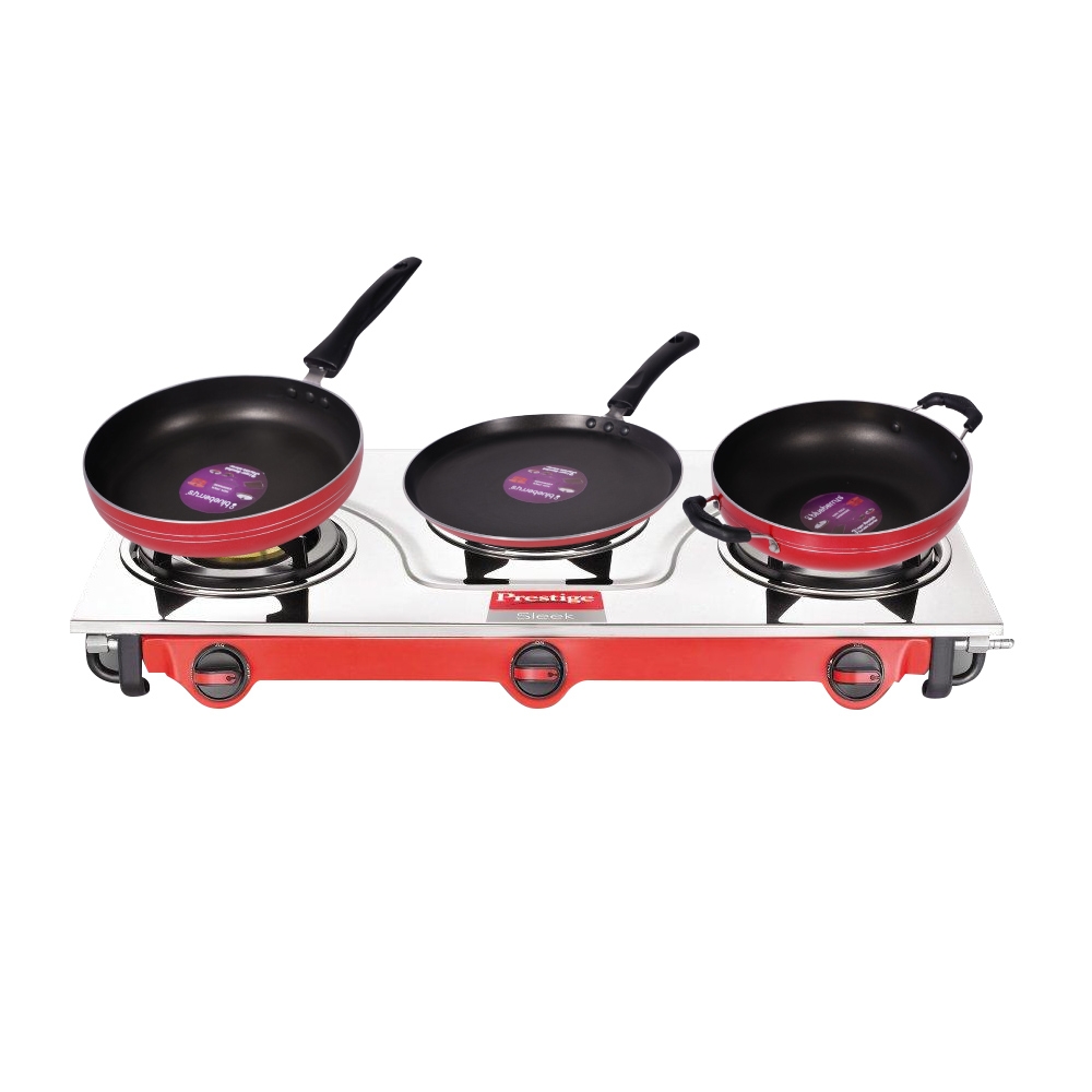 Prestige Sleek 3B Stainless Steel LPG Gas Stove and Blueberry BN-KTF ...