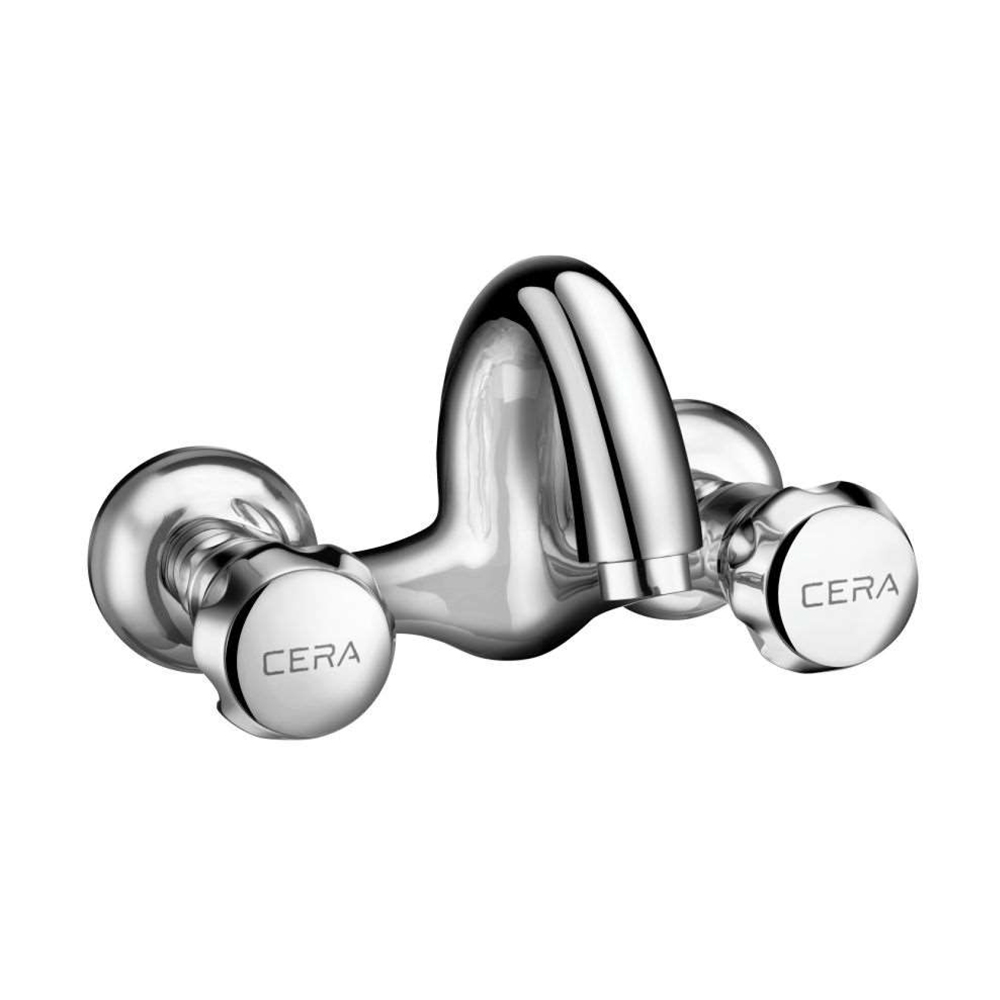 Cera Ocean Wall mixer with spout non shower arrangement Quarter Turn ...