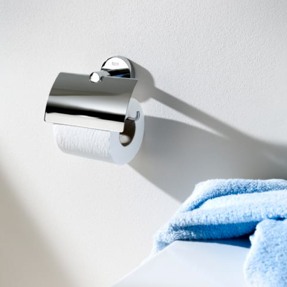 Roca Twin Toilet Paper Holder With Cover Chrome | mykit | Buy online ...