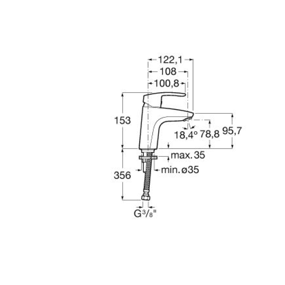 Roca Monodin N Basin Mixer Cold Start With Smooth Body | mykit | Buy ...