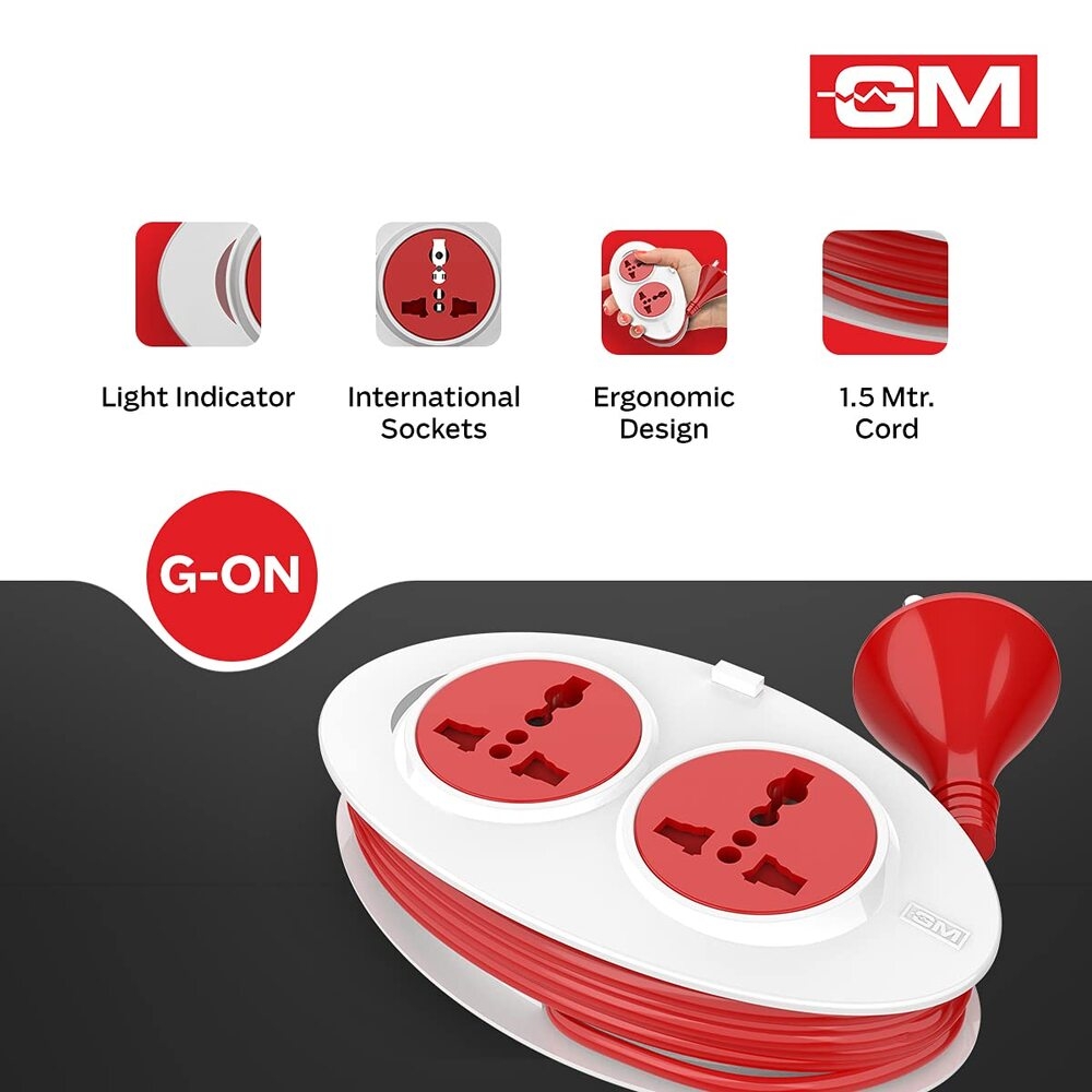 GM G-Magic G-ON Mini 3 Pin Extension Cord 1.5 Mtr | mykit | Buy online ...