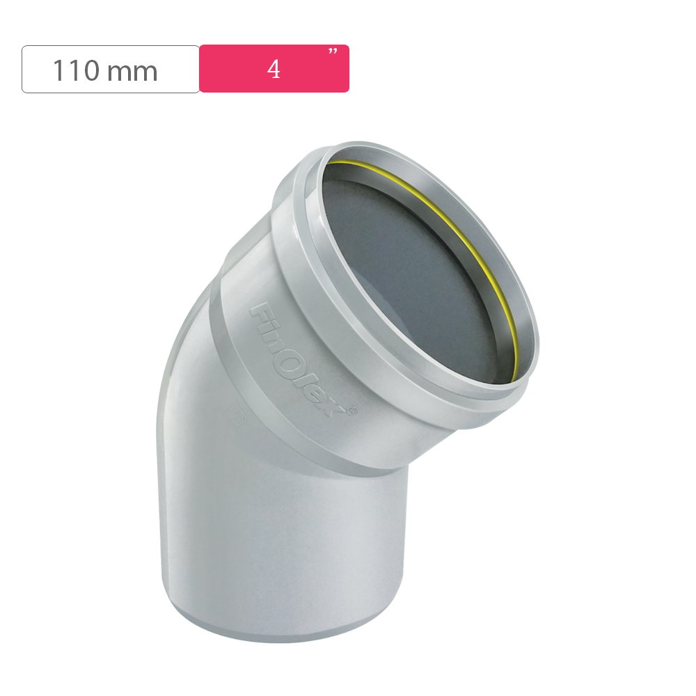 Finolex SWR Ring Bend 45° Plain 110mm 4inch | mykit | Buy online | Buy ...