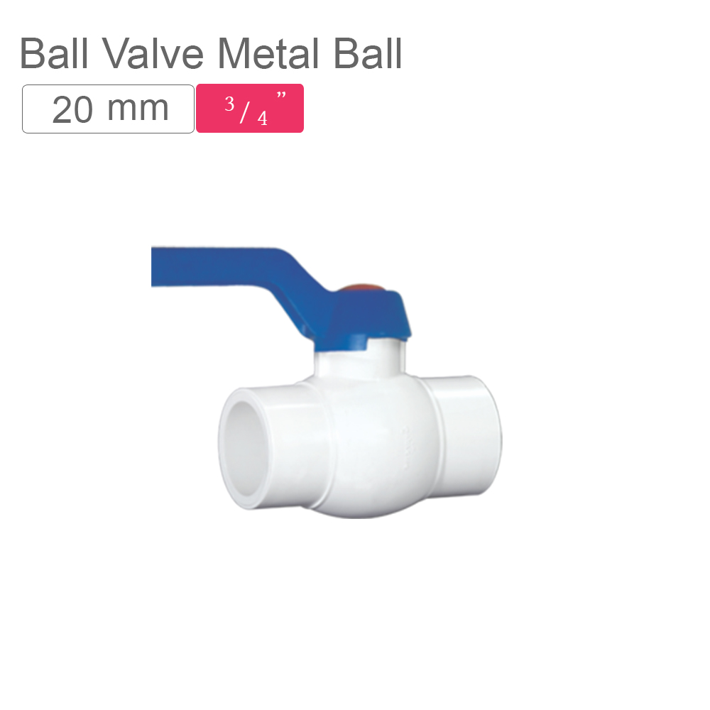 Supreme AquaGold uPVC Ball Valve Metal Ball 20mm SCH 80 Off White ...