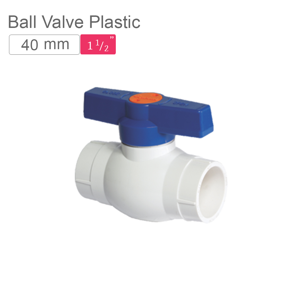 Supreme AquaGold uPVC Ball Valve Plastic 40mm SCH 80 Off White | mykit ...