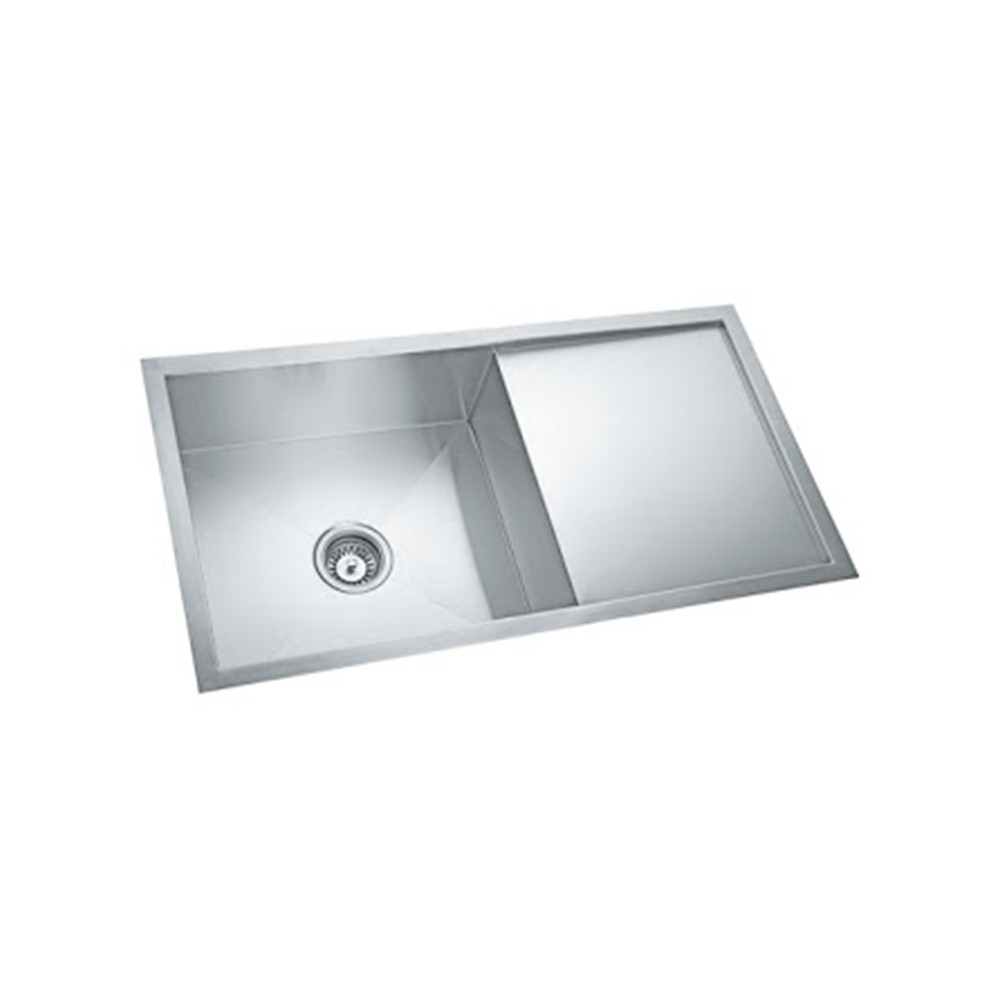 Parryware Esqua 36x19x8inch Single Bowl Kitchen Sink with Drain Board ...