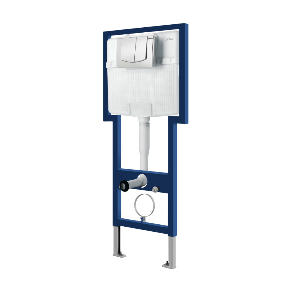 Cera Chevron Concealed cistern set with full frame without Knob | mykit ...