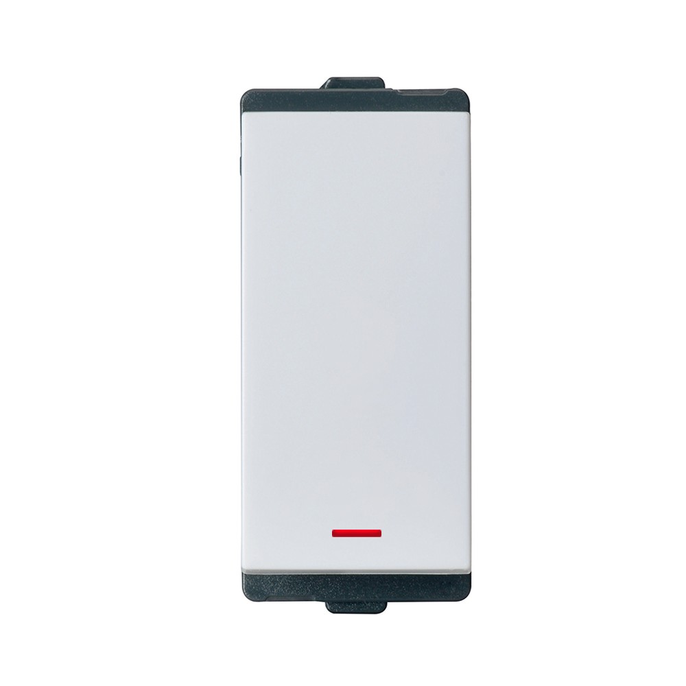 Larsen & Toubro Englaze Switch 10 AX 1-Way with Indicator 1M Snow White ...