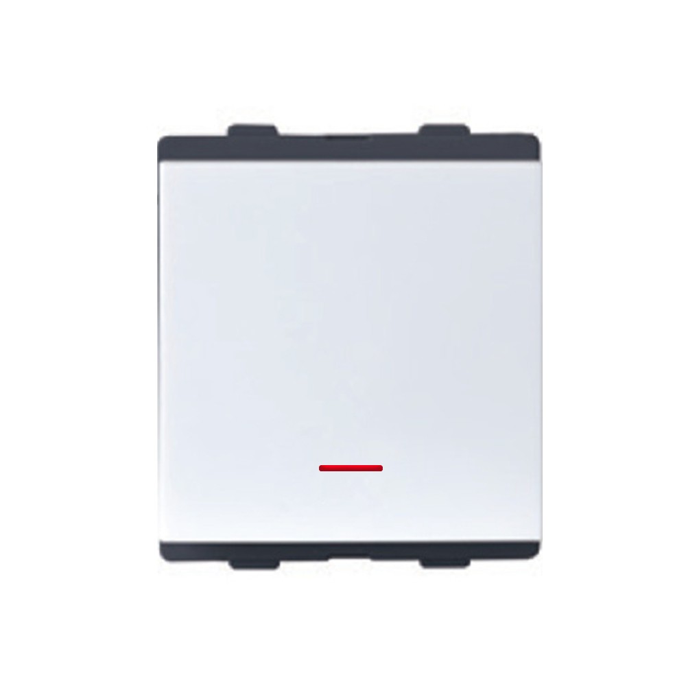 Larsen & Toubro Englaze Switch 10 AX 1-Way with Indicator 2M Snow White ...