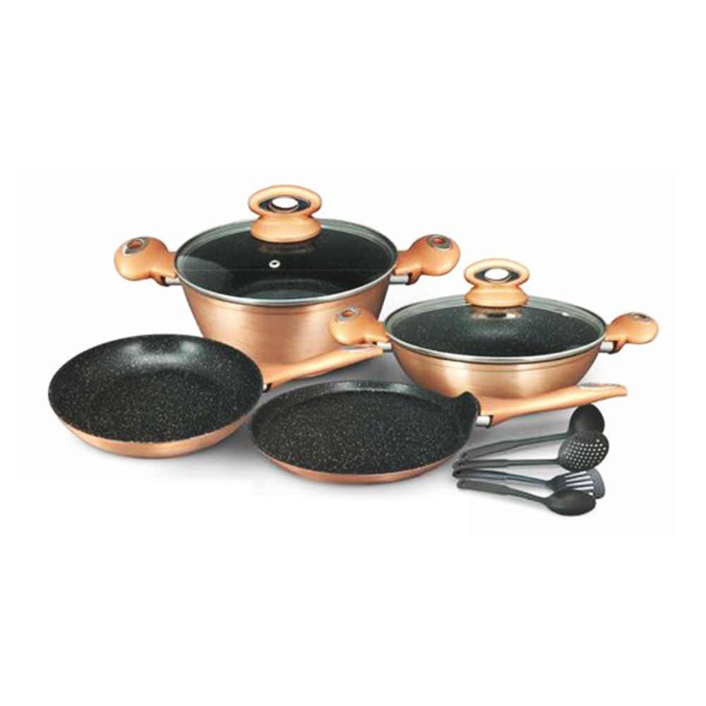 Impex GEM4S Forged 10Pc Set Die Cast Nonstick Fry Pan | mykit | Buy ...
