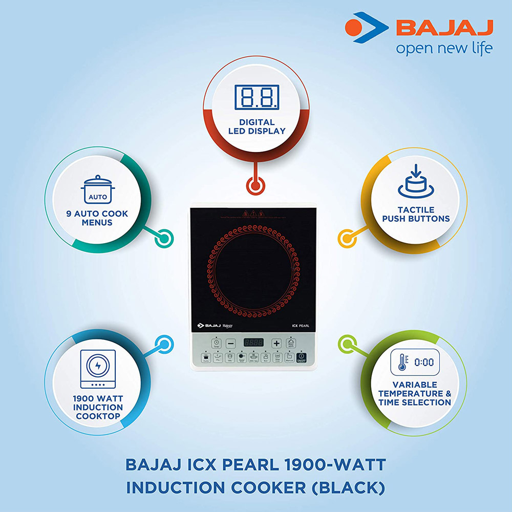 Bajaj Majesty ICX Pearl Induction Cooker | mykit | Buy online | Buy ...