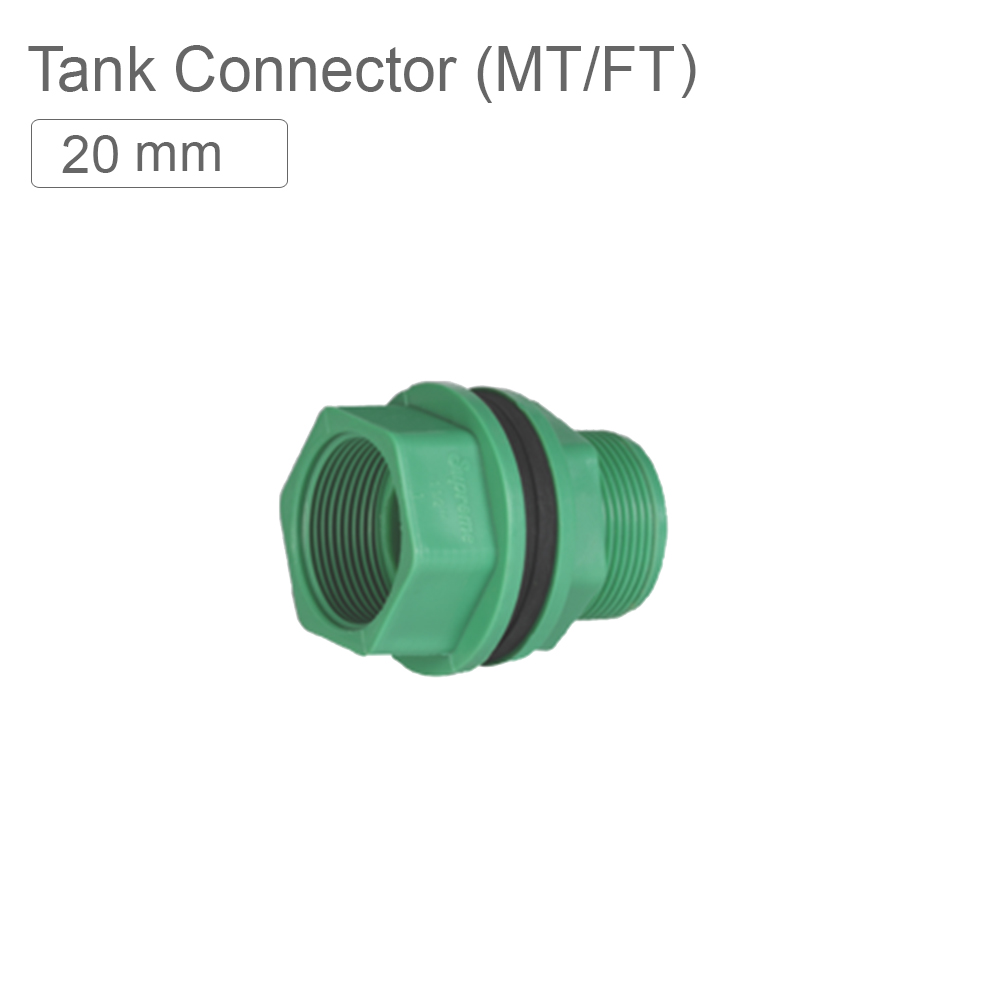 Supreme indo green PPR Tank Connector (MT/FT) 20mm | mykit | Buy online ...