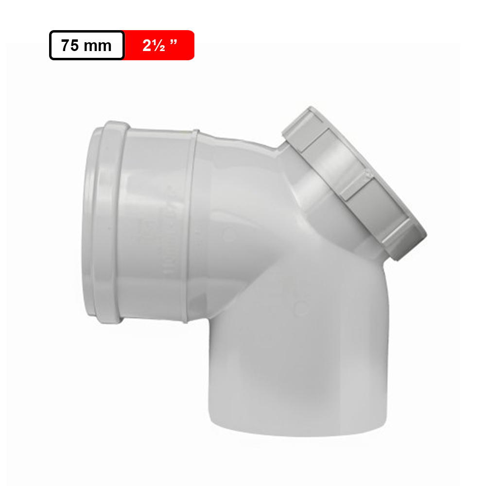 Krishi PVC SWR Door Elbow 87.5 Solvent Fit 75mm 2.5inch | mykit | Buy ...