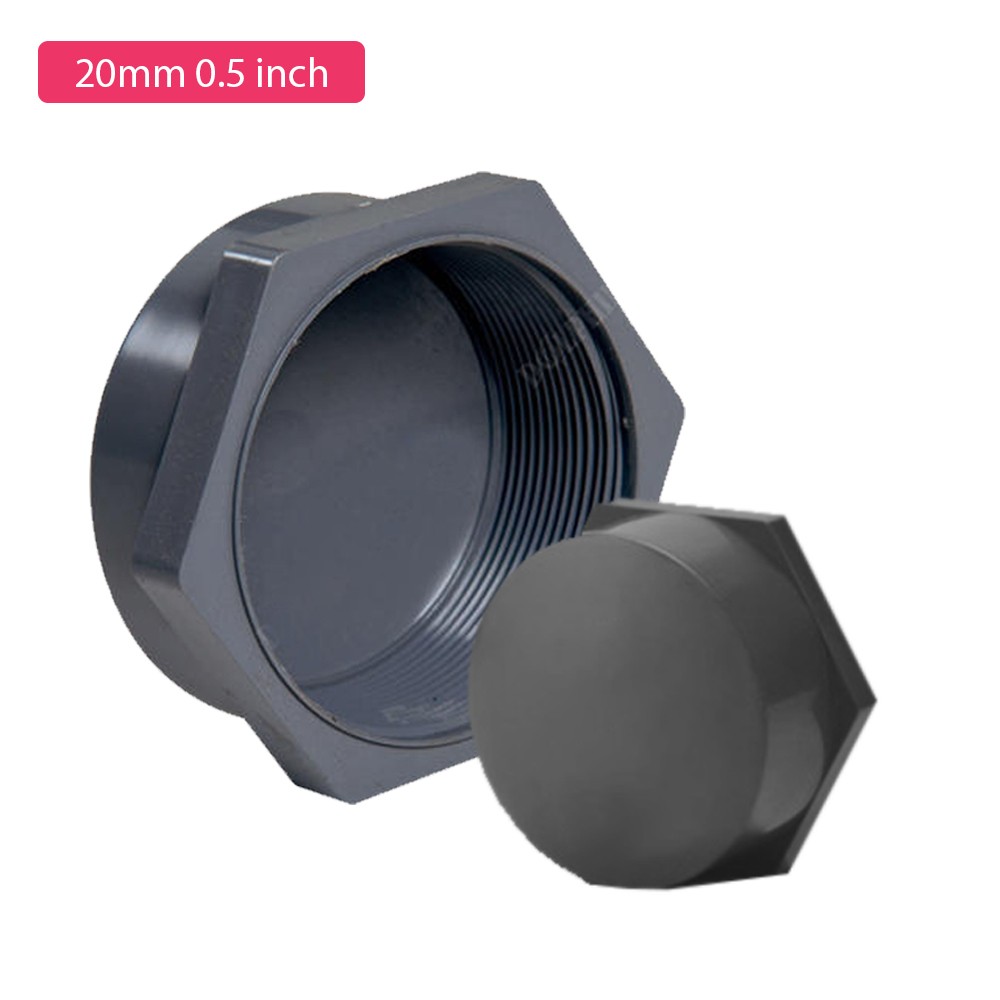 Krishi Leadfree PVC Threaded End Cap 20mm 0.5inch | mykit | Buy online ...
