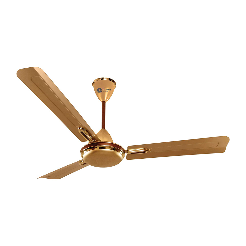 Orient Quasar Ornamental Shine 1200mm Golden Chocolate Ceiling Fan ...