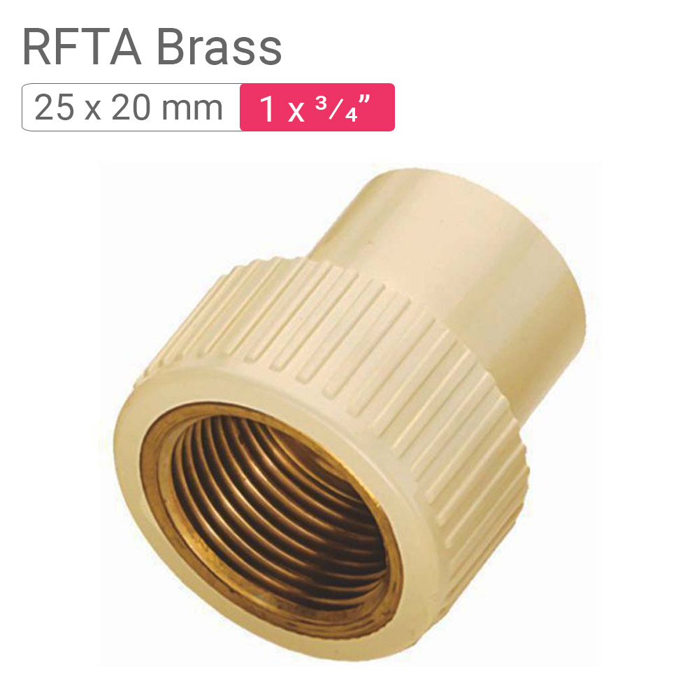 Star CPVC RFTA Brass 25x20mm 1x.75inch | mykit | Buy online | Buy Star ...