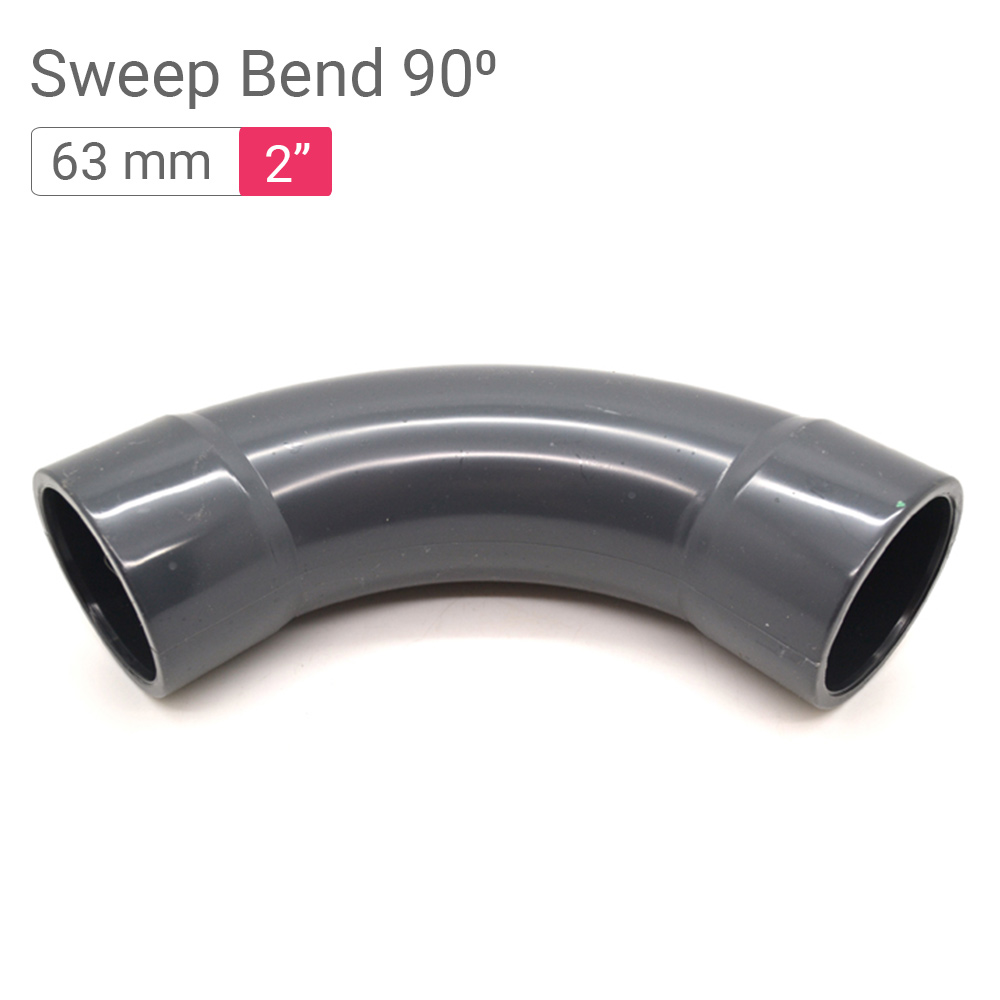 Star PVC Sweep Bend 90°63mm 2inch | mykit | Buy online | Buy Star, Bend ...