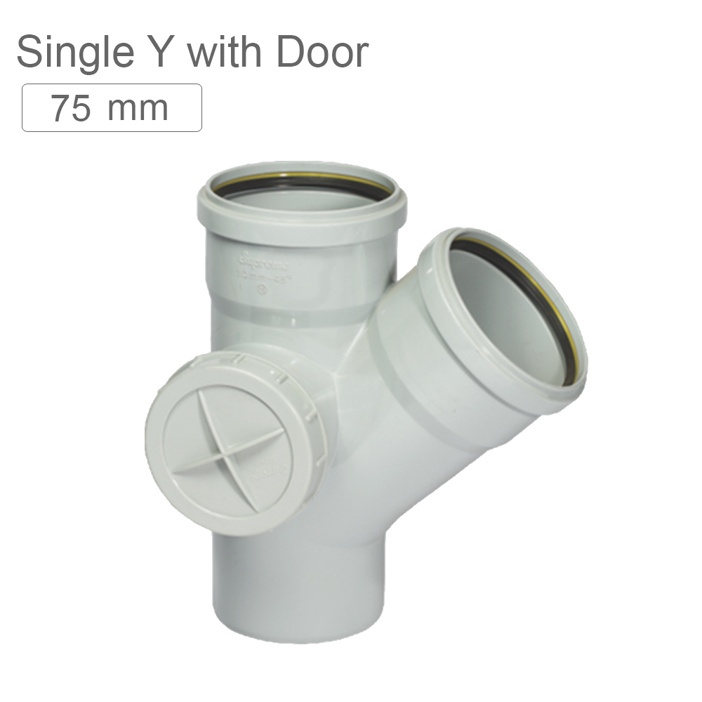 Supreme SWR Fitting Single Y with Door (LH/RH) 75 mm R x R x Spg ...