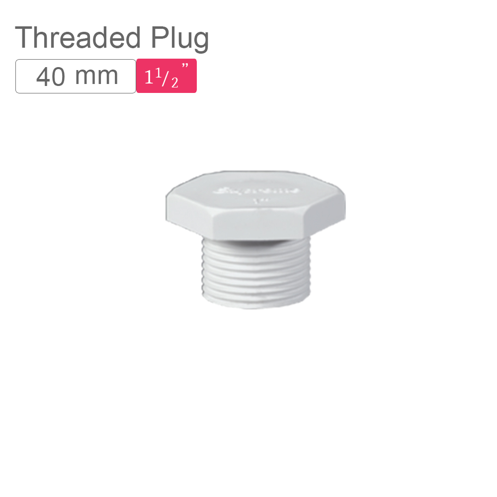 Supreme AquaGold uPVC Threaded Plug 40 mm SCH 80 Off White | mykit | Buy online | Buy Supreme ...