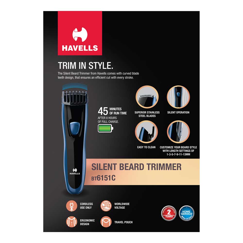 Havells Rechargeable Beard Trimmer | mykit | Buy online | Buy Havells ...