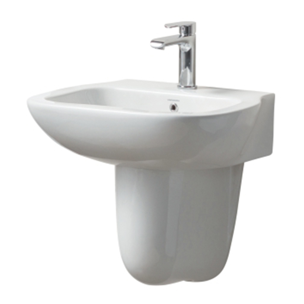 Varmora Carla 568x425 x495 Off White Half Pedestal Wash Basin | mykit ...