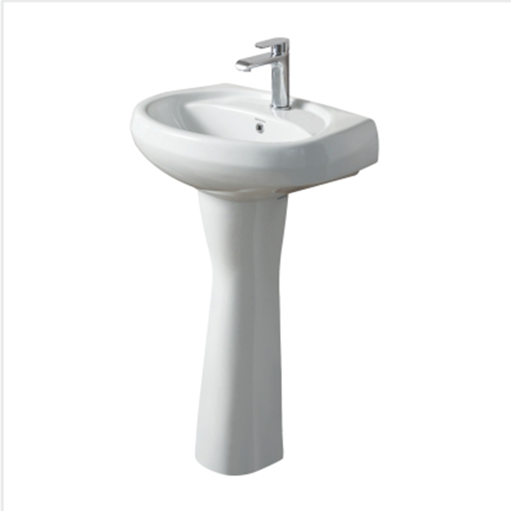 Varmora Gloria 560x415x880 Off White Pedestal Wash Basin | mykit | Buy ...