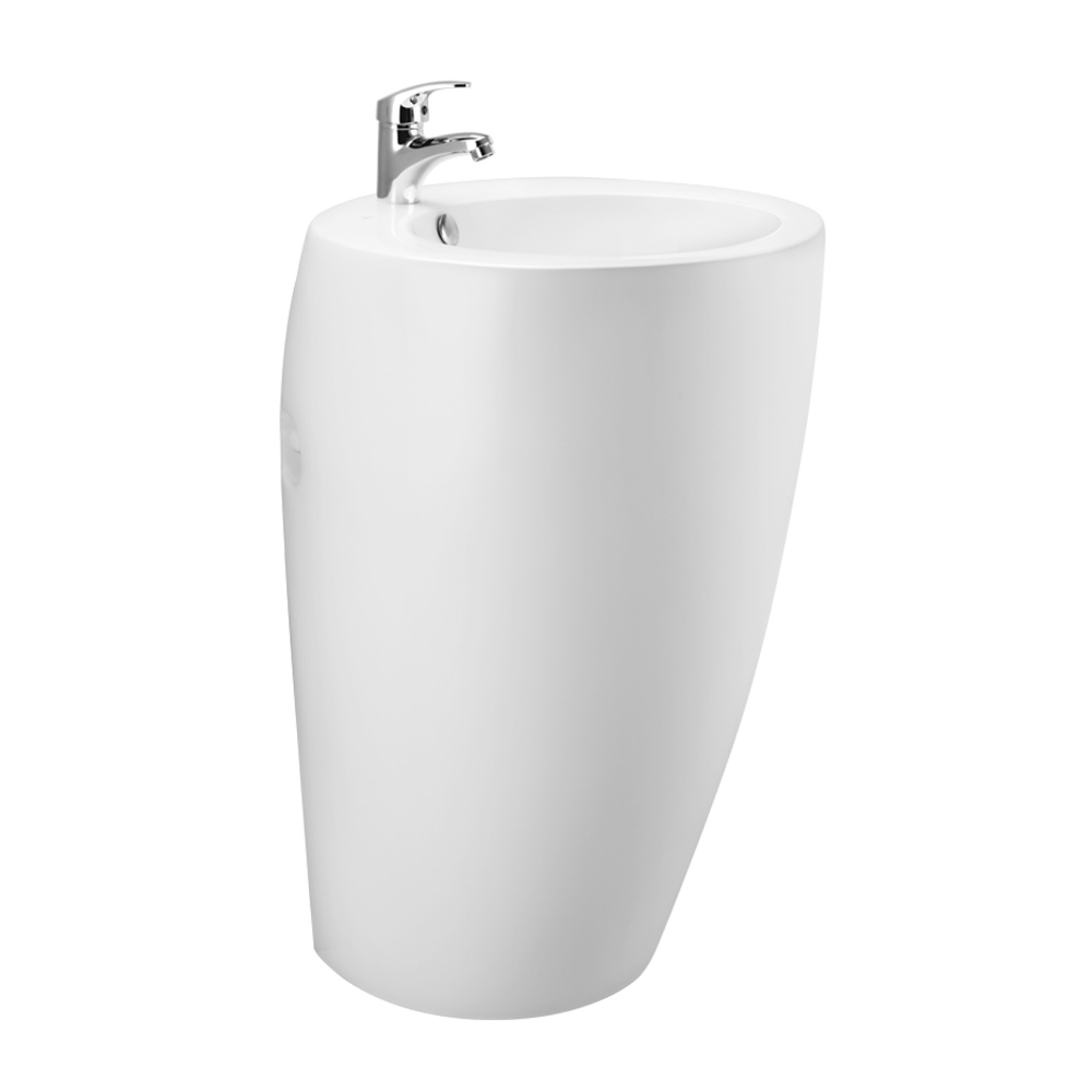 Cera Cherooke 500x500x840mm Snow White Integrated Full Pedestal Wash ...