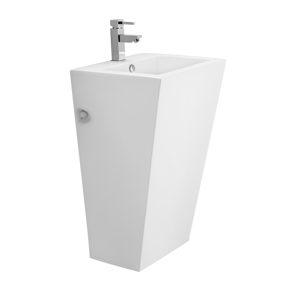 Cera Charles 520x460x840mm Snow White Integrated Full Pedestal Wash ...