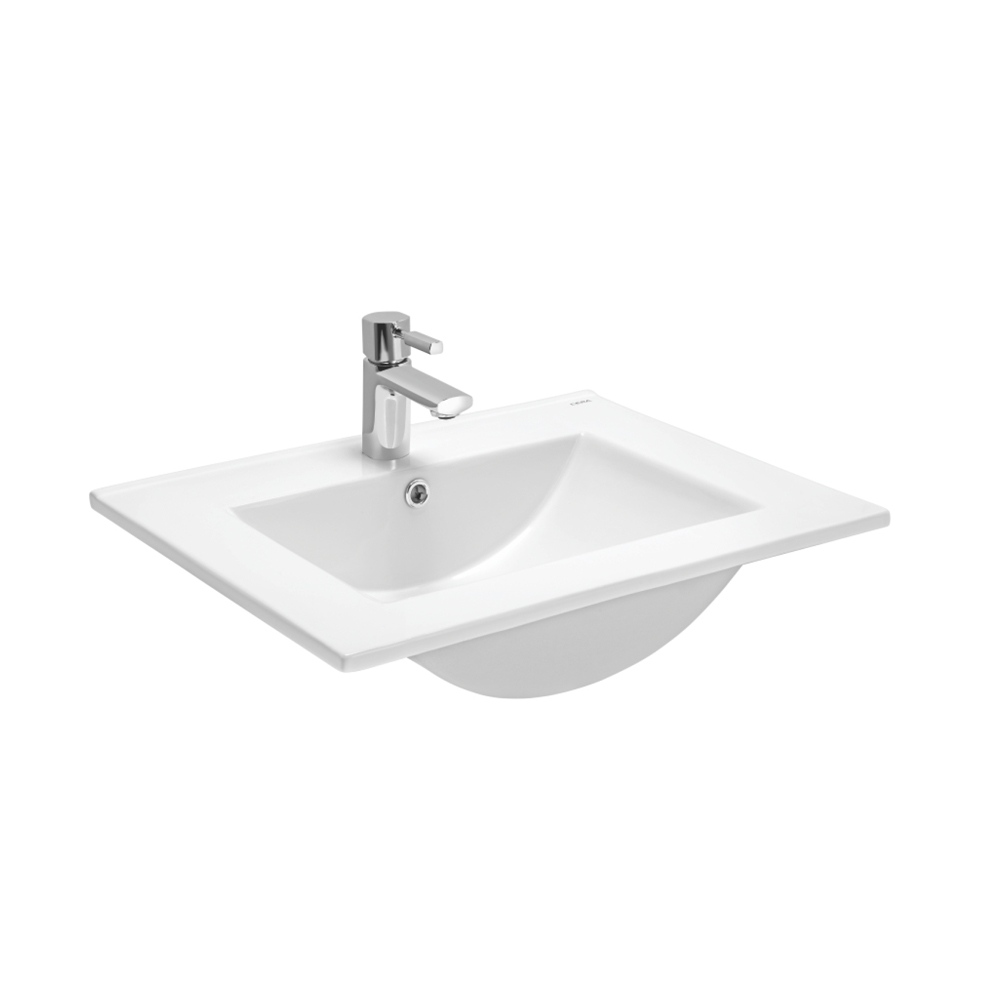 Cera Chester 605x460x190mm with built in Snow White Counter Wash Basins ...