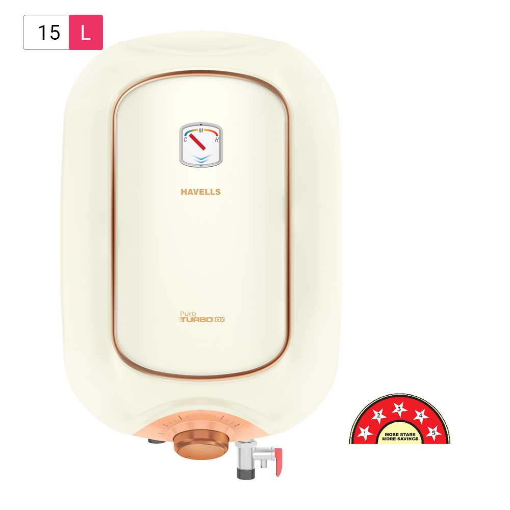 Havells Puro Turbo DX 15L Ivory Pink Water Heater | mykit | Buy online ...
